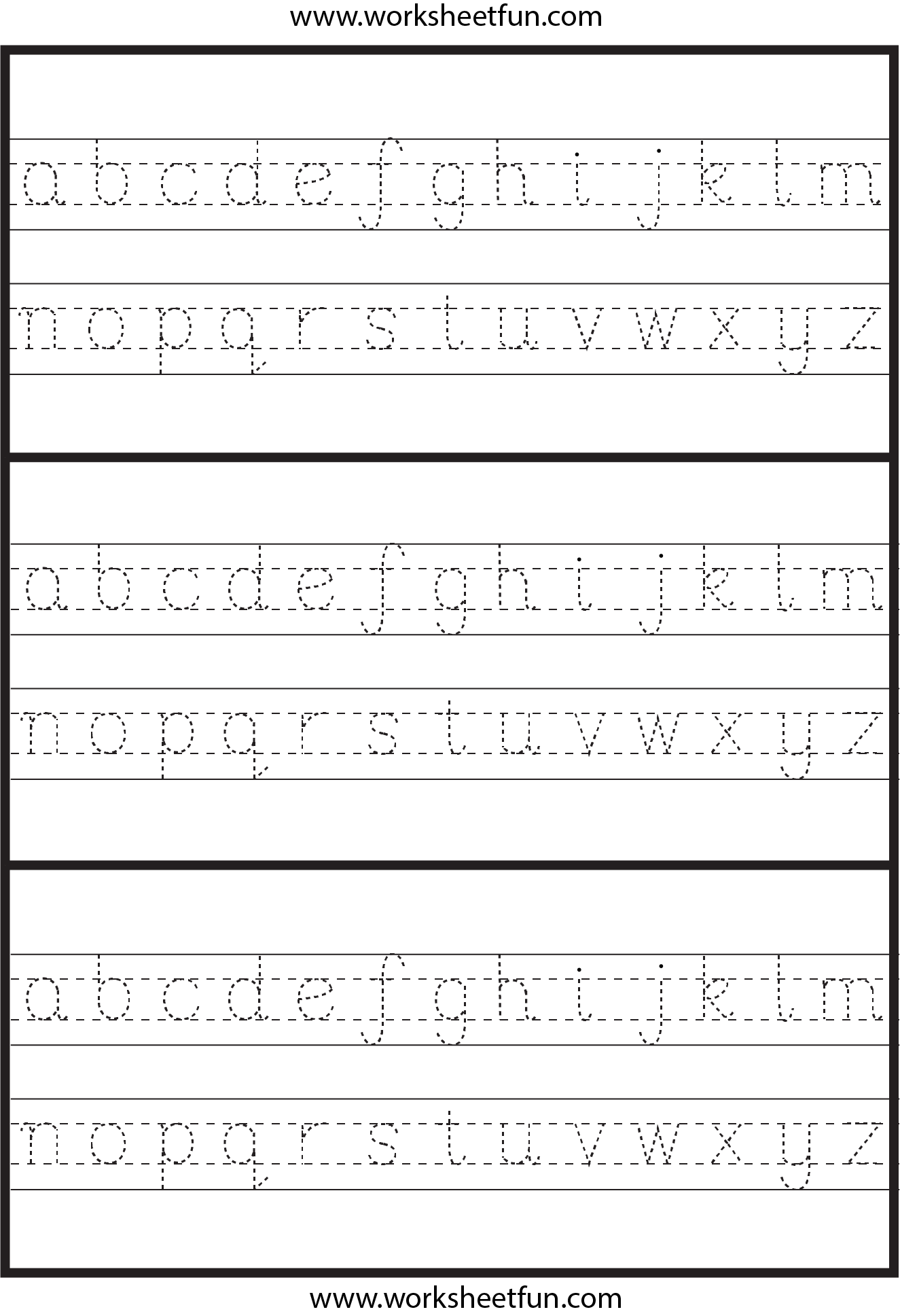 Lowercase Letter Tracing 1 Worksheet FREE Printable Worksheets Lowercase Letter Tracing 1 Worksheet FREE Printable Worksheets