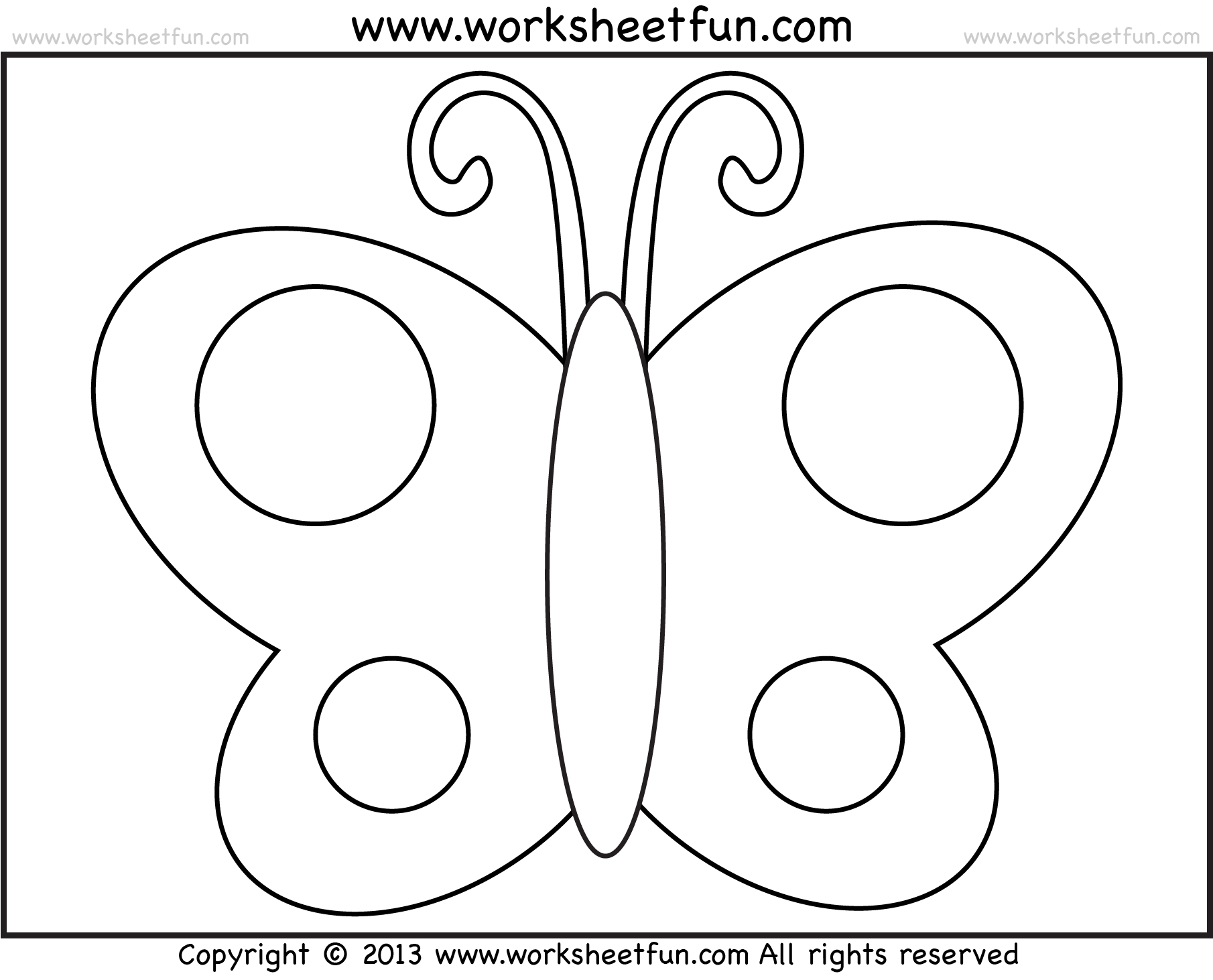 Butterfly Tracing And Coloring 4 Preschool Worksheets FREE 