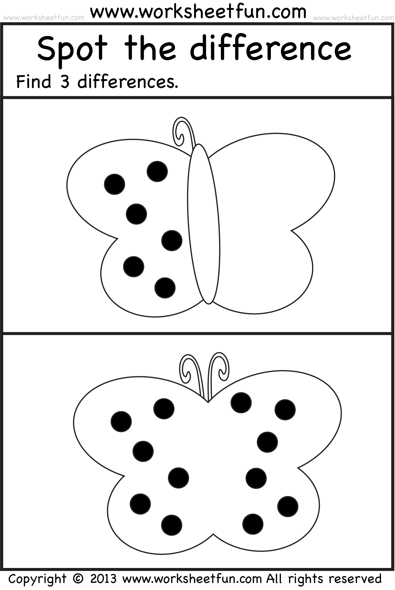 Spot the difference – 7 Worksheets / FREE Printable Worksheets ...