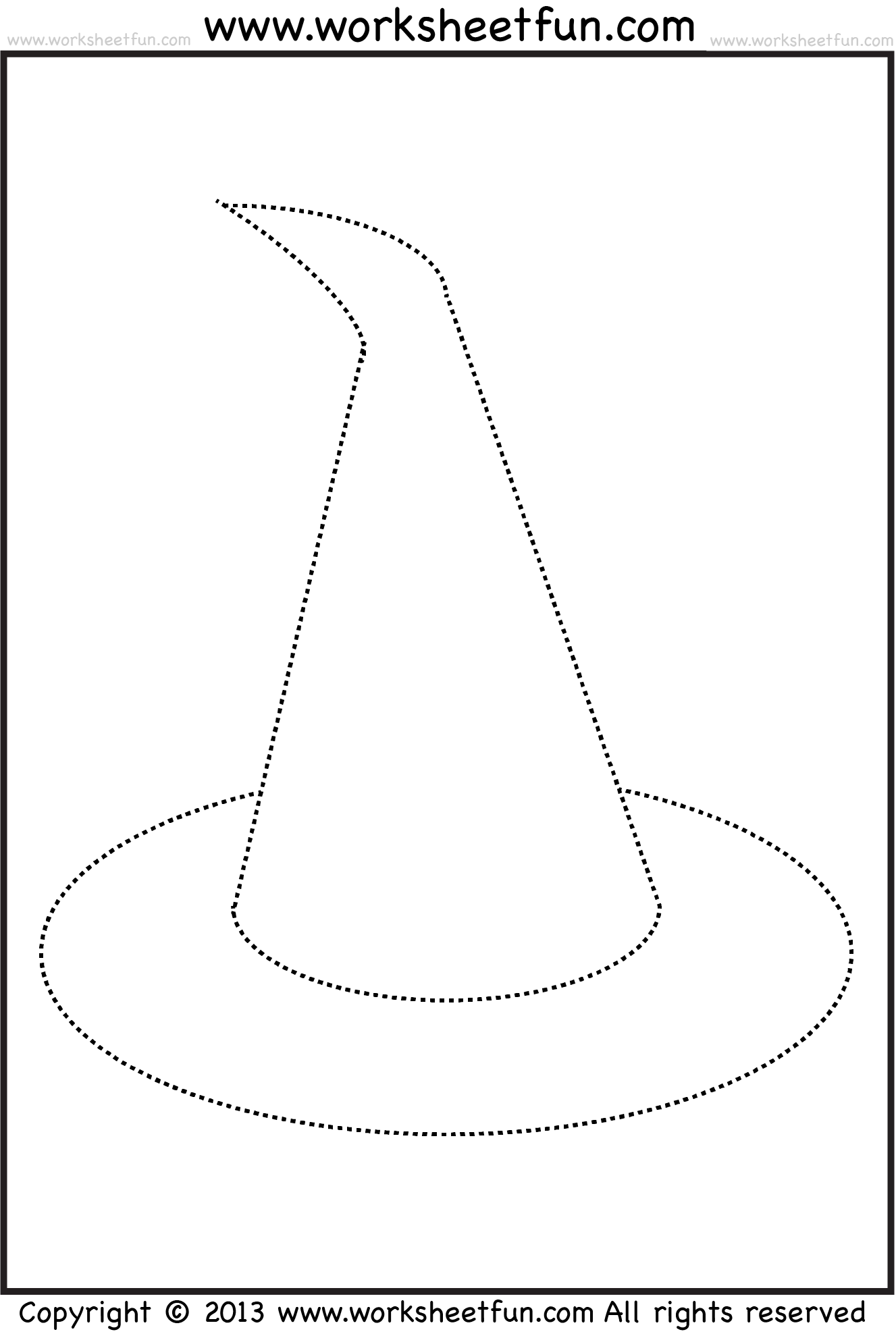 Witch Hat – Tracing, Coloring and Cutting- 5 Halloween Worksheets ...