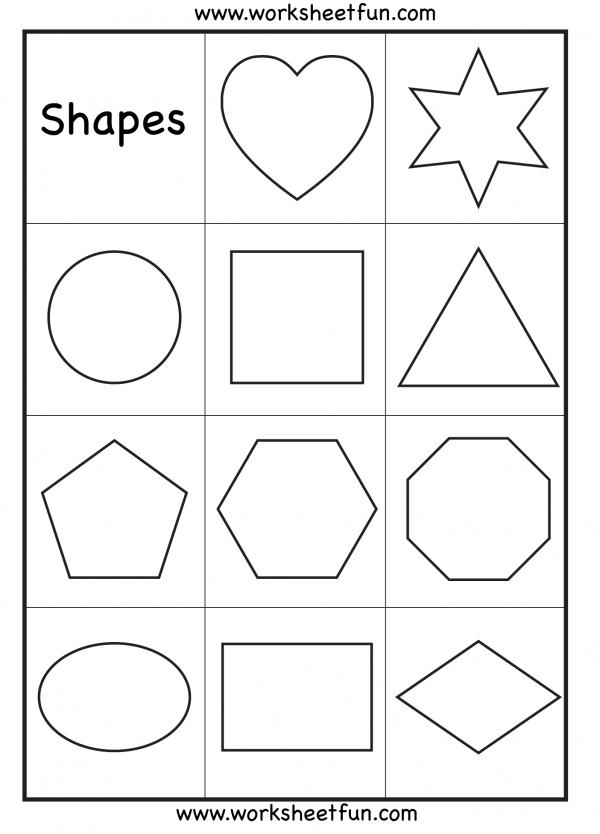 Preschool – Heart, Star, Circle, Square, Triangle, Pentagon, Hexagon ...