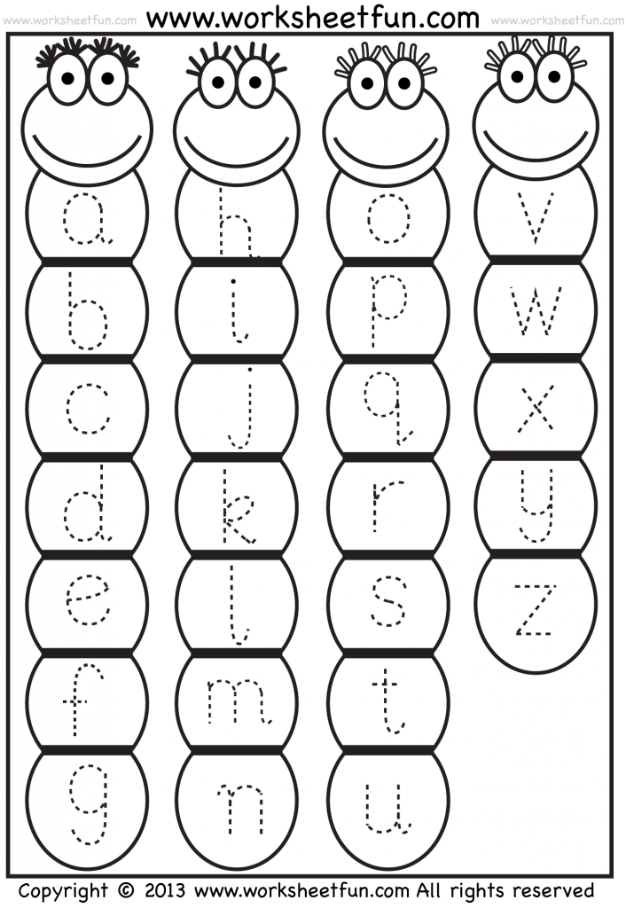 Small Letter Tracing – Lowercase – Worksheet – Bug / FREE Printable ...