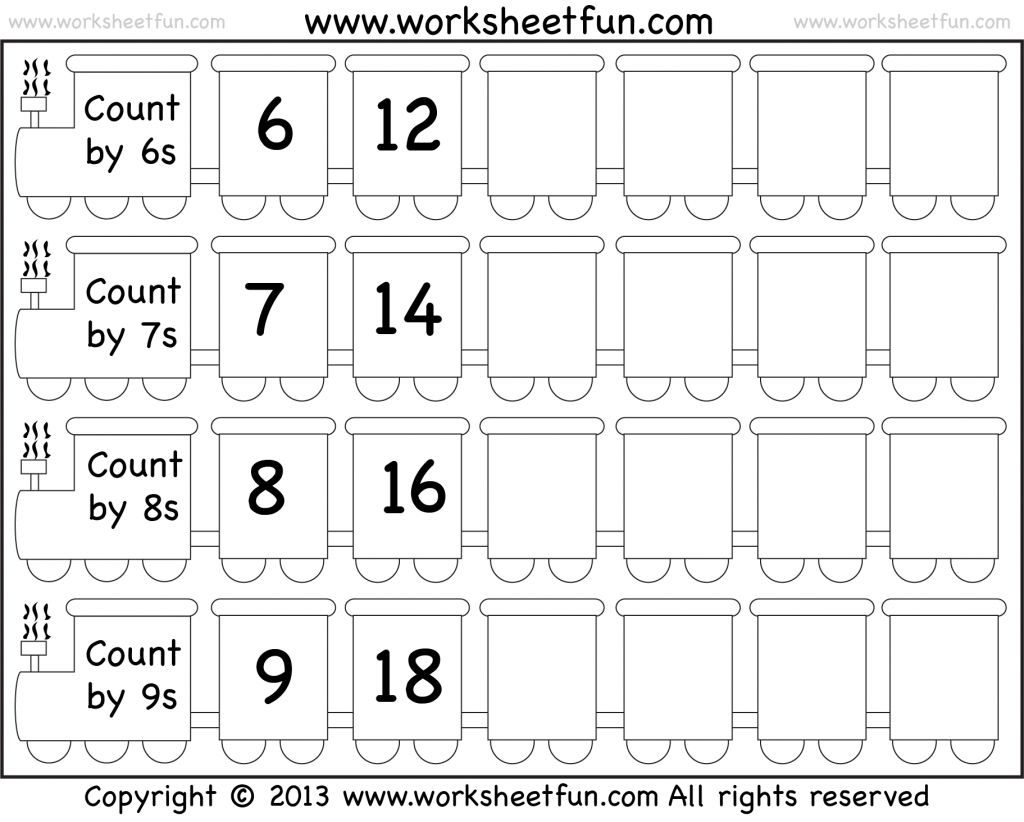 Skip Counting by 6, 7, 8 and 9 – Worksheet / FREE Printable Worksheets ...