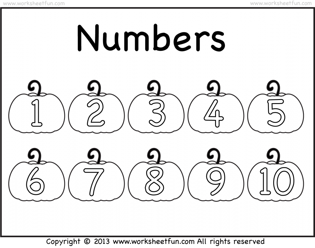 Numbers 1-10 – Pumpkin Coloring Worksheet / FREE Printable Worksheets ...