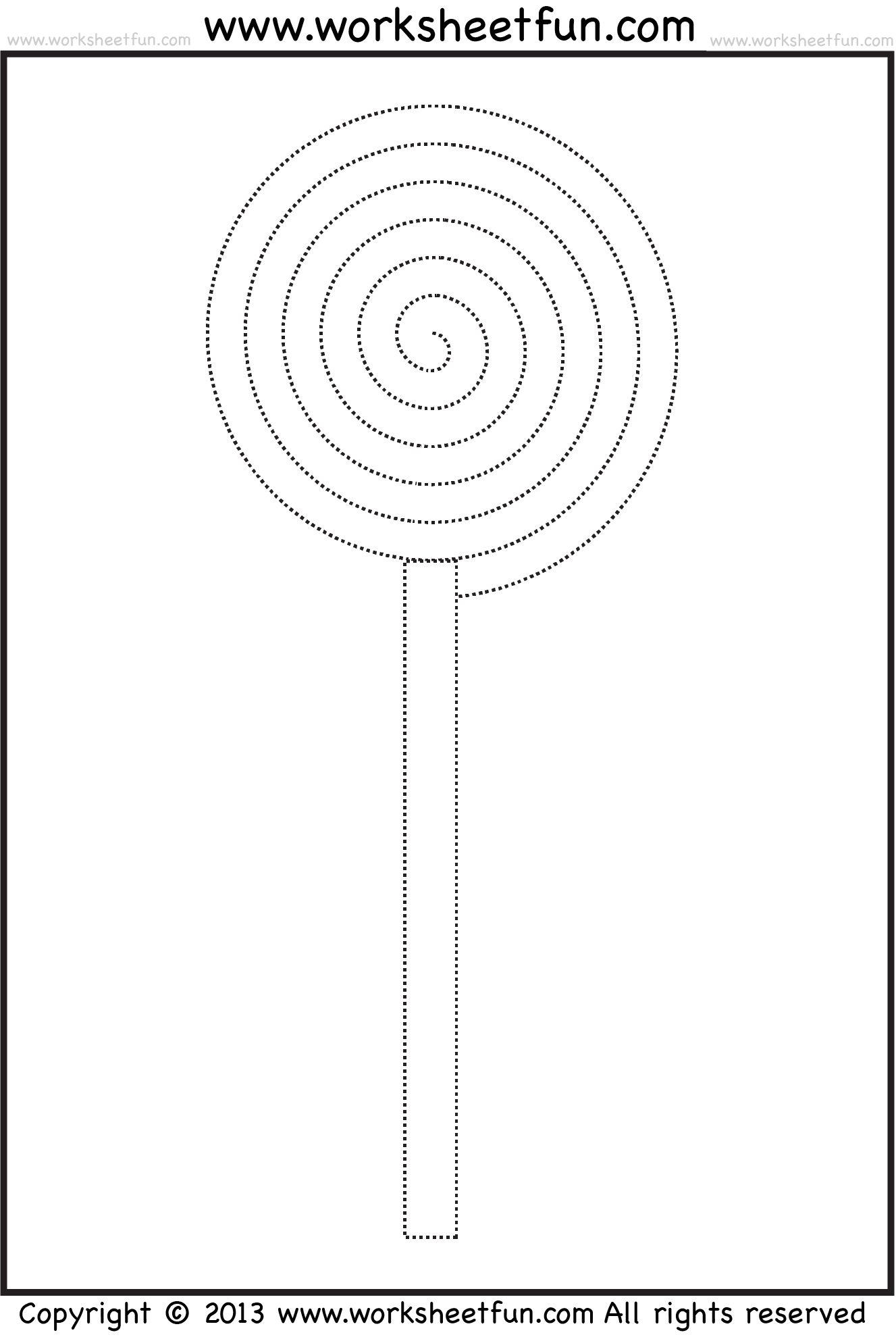 Candy Tracing and Coloring – 4 Halloween Worksheets / FREE Printable ...