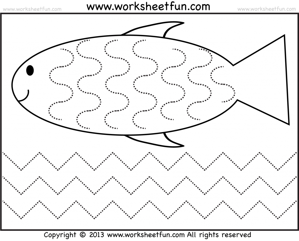 Curved and Zig Zag Line Tracing – 1 Worksheet / FREE Printable ...