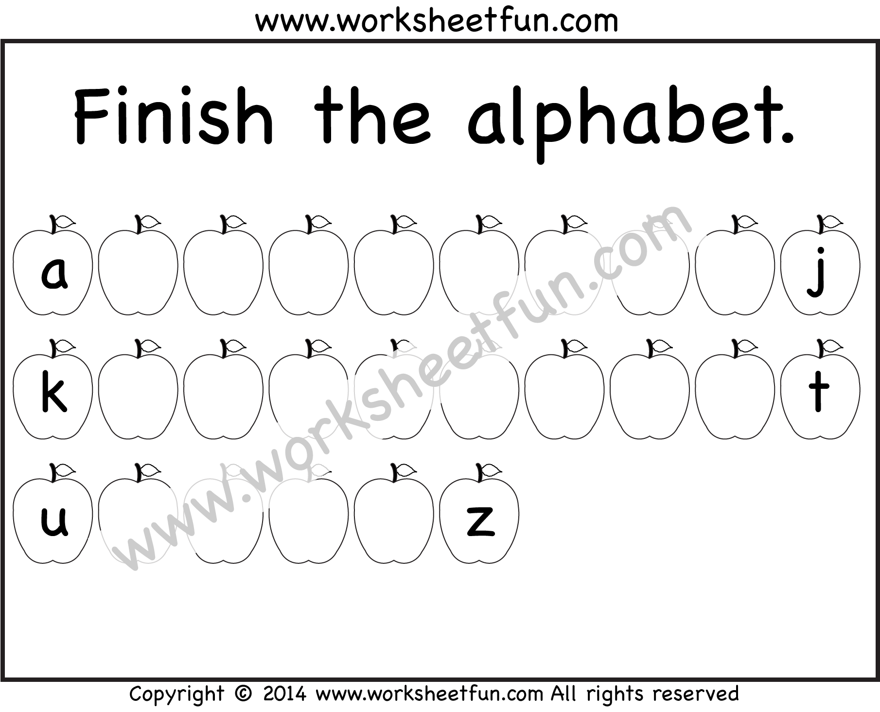 Missing Lowercase Letters – Missing Small Letters – Worksheet / FREE ...