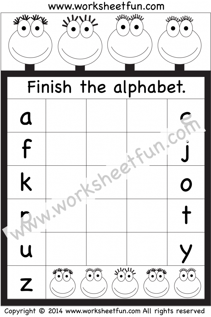 Missing Lowercase Letters – Missing Small Letters – Worksheet / FREE ...