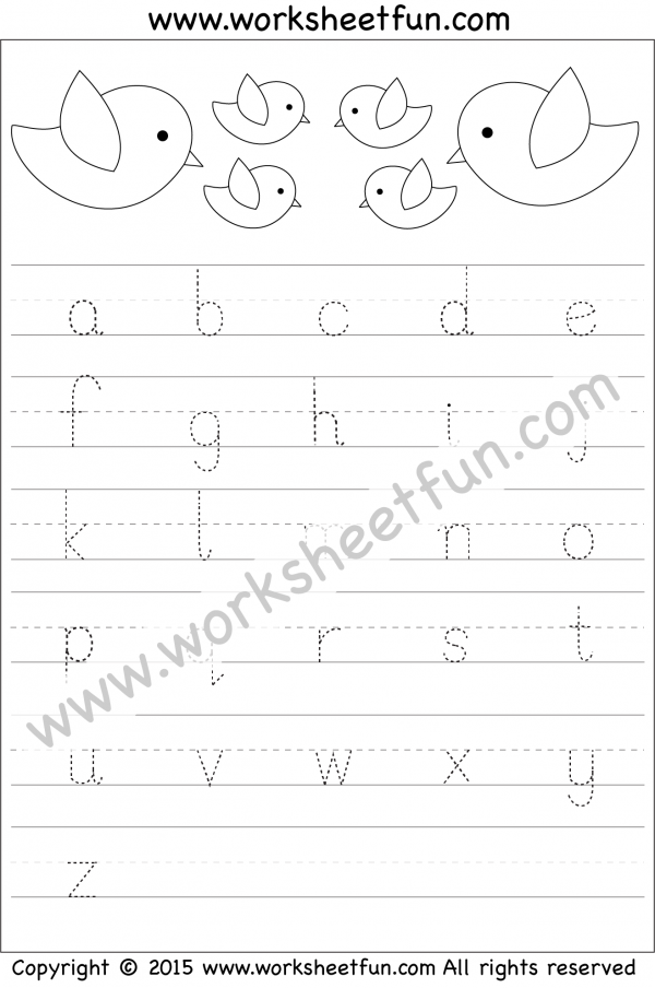 Small Letter Tracing – Lowercase – Worksheet / FREE Printable ...