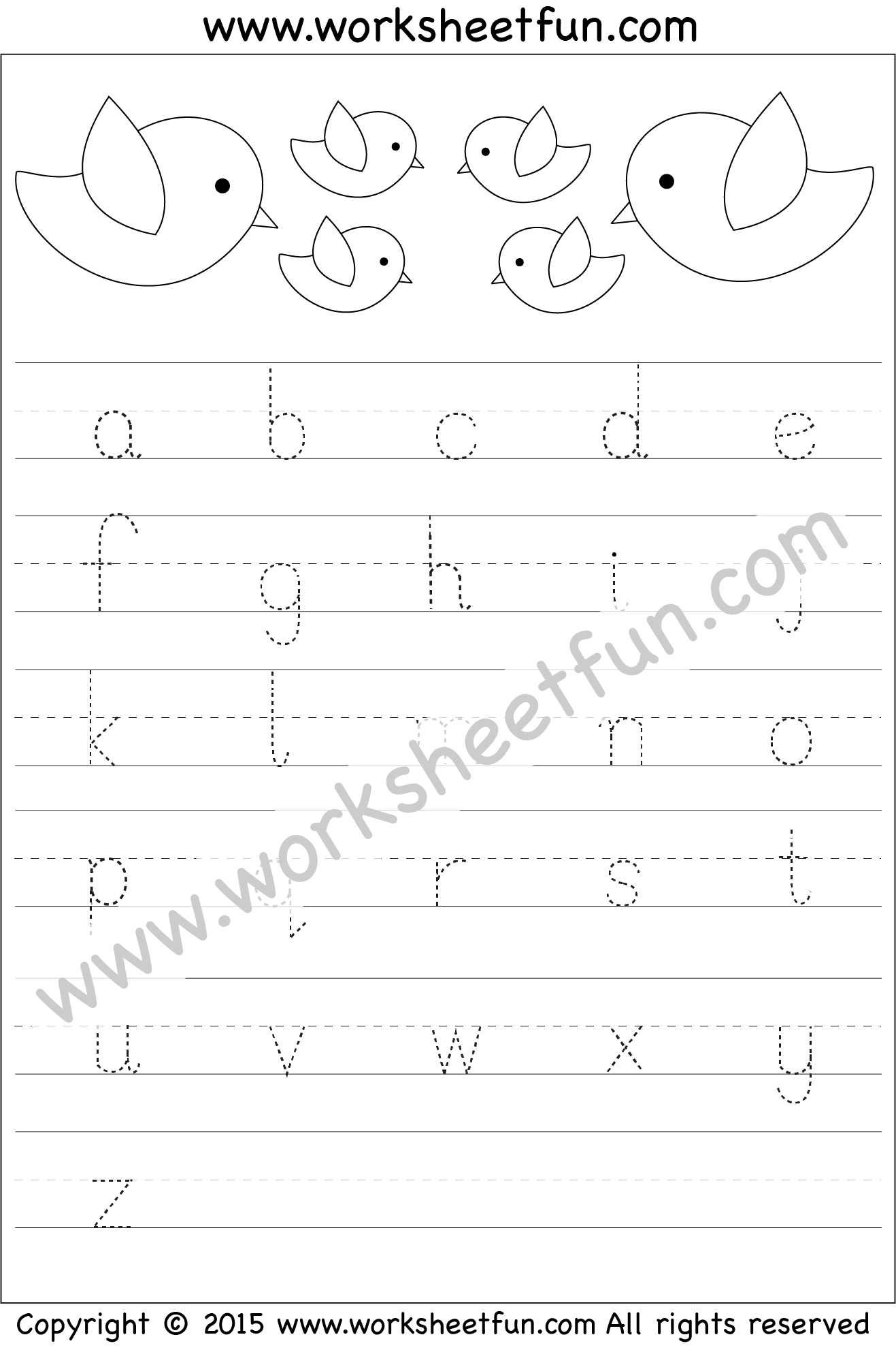 Small Letter Tracing – Lowercase – Worksheet / FREE Printable ...