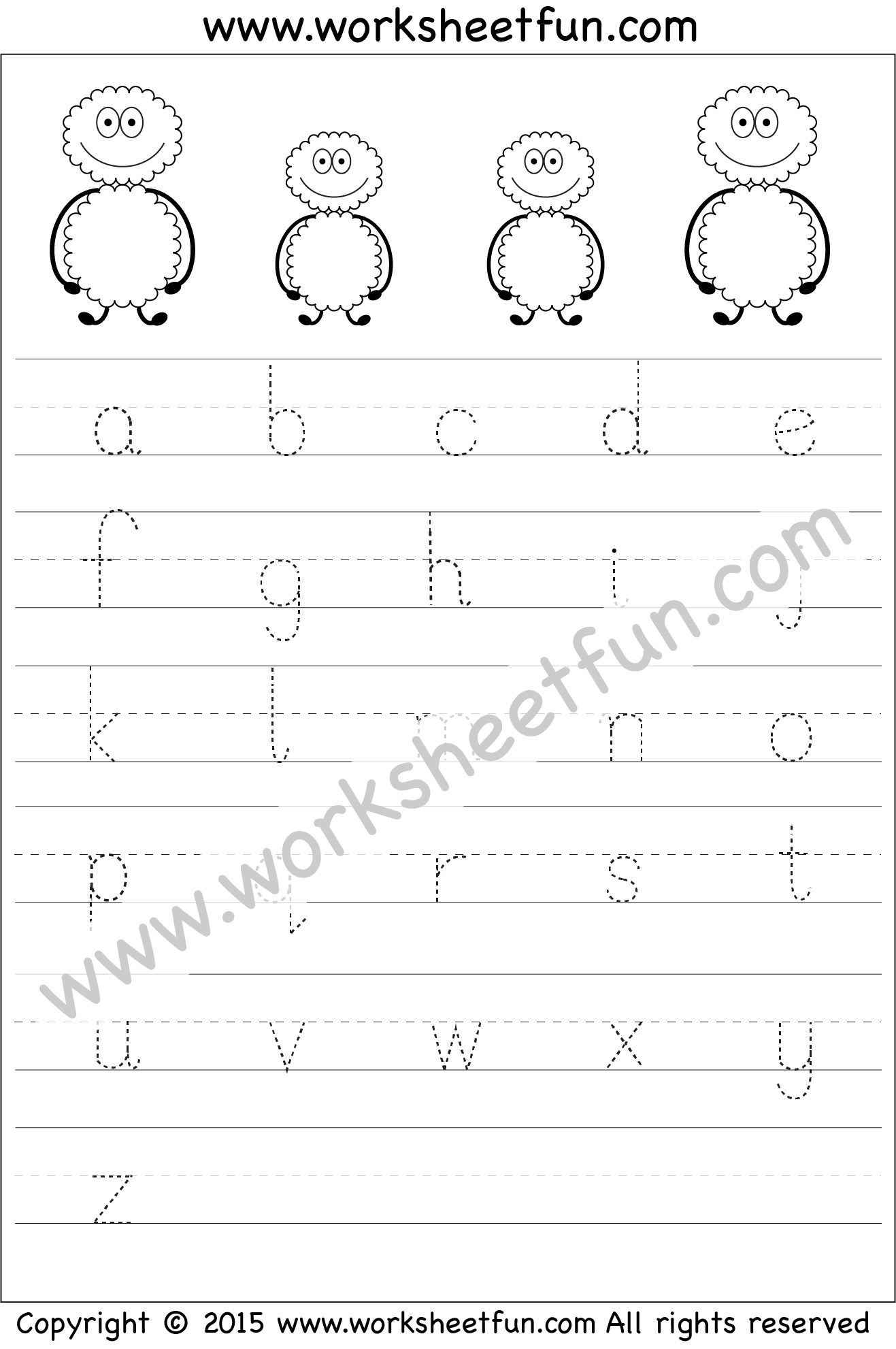 Small Letter Tracing – Lowercase – Worksheet / FREE Printable ...