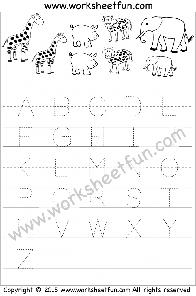 Letter Tracing Worksheet – Capital Letters – Animal Theme / FREE ...