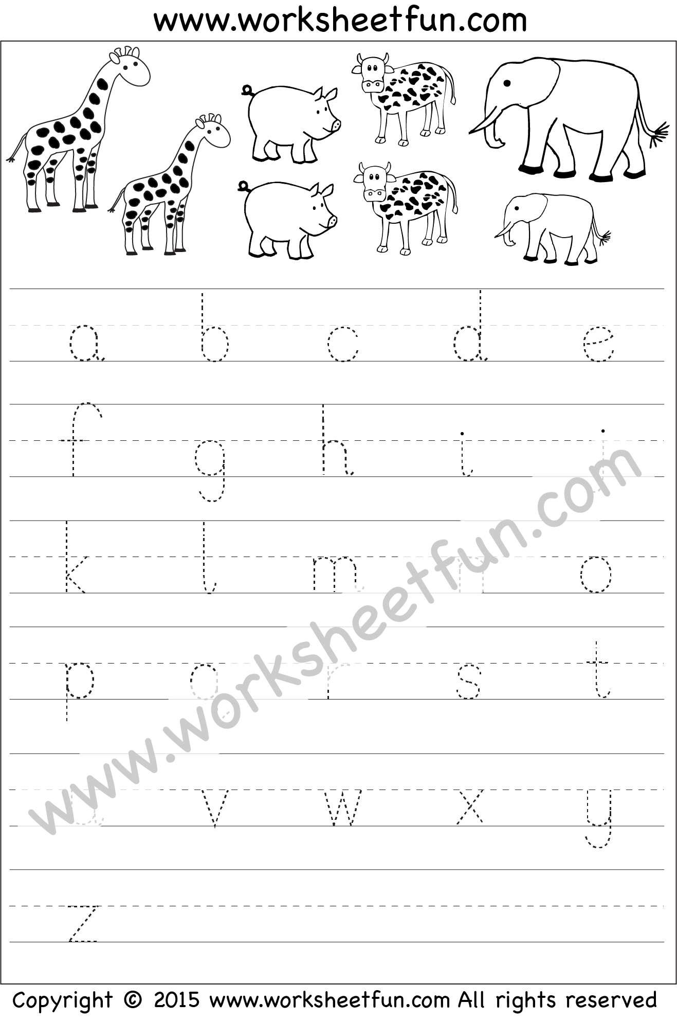 Small Letter Tracing – Lowercase – Worksheet / FREE Printable ...