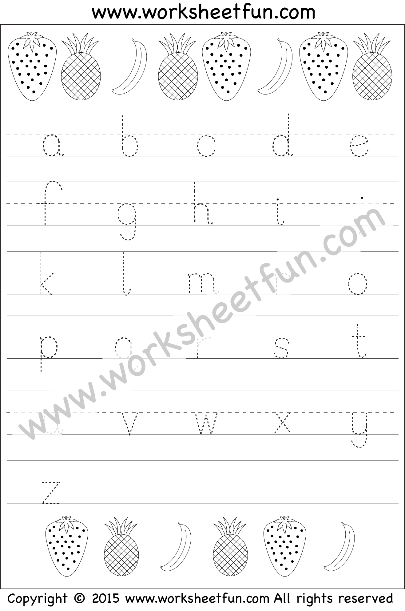 Small Letter Tracing – Lowercase – Worksheet / FREE Printable ...
