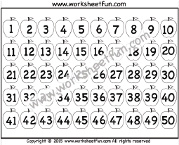 Number Chart 1-50 / FREE Printable Worksheets – Worksheetfun