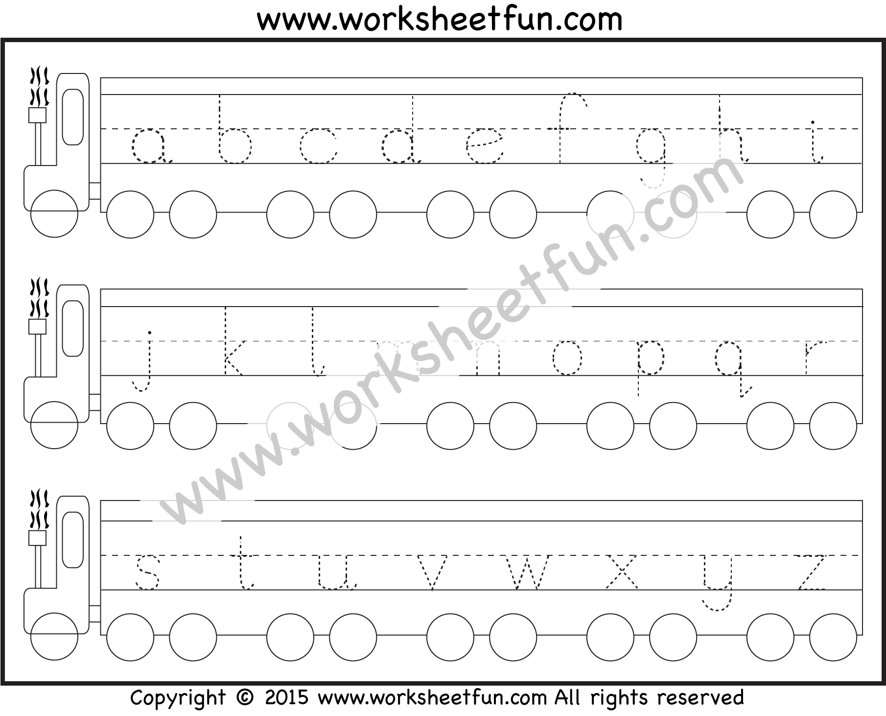 Small Letter Tracing – Lowercase – Worksheet / FREE Printable ...