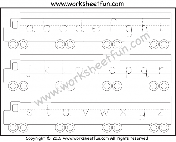 Small Letter Tracing – Lowercase – Worksheet / FREE Printable ...