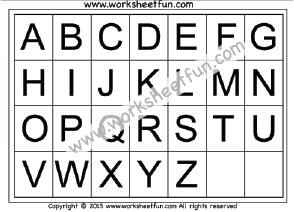 Letter Chart – A to Z – Alphabet Chart / FREE Printable Worksheets ...