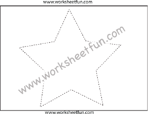 Shape Tracing – Star – 1 Worksheet / FREE Printable Worksheets ...