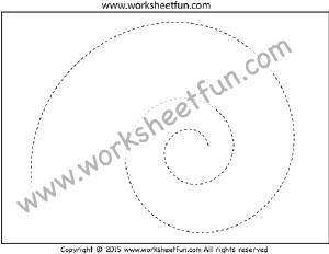 Spiral – Tracing – 2 Worksheets / FREE Printable Worksheets – Worksheetfun