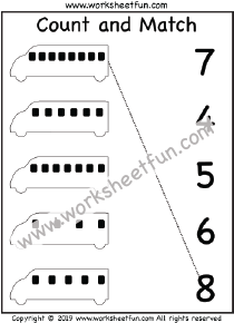 Count and Match – Numbers 1-10 – One Worksheet / FREE Printable ...