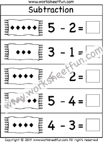 Subtraction Within 5 – One Worksheet / FREE Printable Worksheets ...
