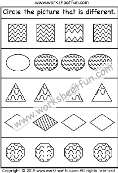 Same and Different – 1 Worksheet / FREE Printable Worksheets – Worksheetfun