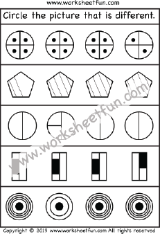 Same and Different – 1 Worksheet / FREE Printable Worksheets – Worksheetfun