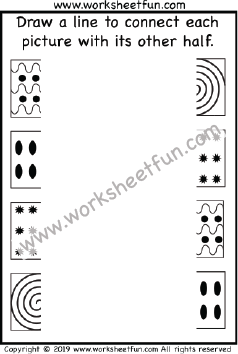 Picture Matching Worksheet – Missing Half – Connect Other Half – 1 ...