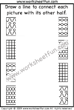 Picture Matching Worksheet – Missing Half – Connect Other Half – 1 ...
