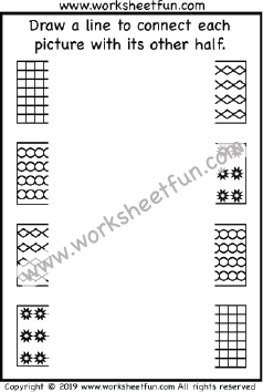 Picture Matching Worksheet – Missing Half – Connect Other Half – 1 ...