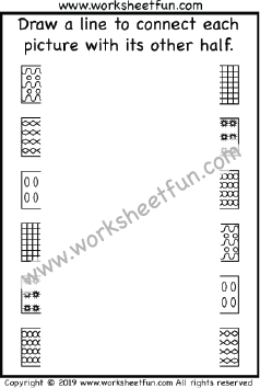 Picture Matching Worksheet – Missing Half – Connect Other Half – 1 ...