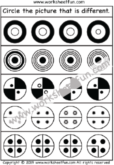 Same and Different – 1 Worksheet / FREE Printable Worksheets – Worksheetfun