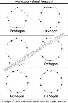 Preschool Shapes Tracing – Heart, Star, Circle, Square, Triangle ...