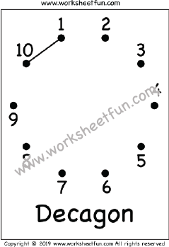 Dot to Dot – Decagon – One worksheet / FREE Printable Worksheets ...