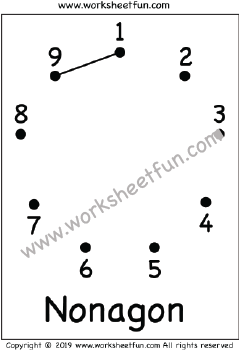 Dot to Dot – Nonagon – One worksheet / FREE Printable Worksheets ...