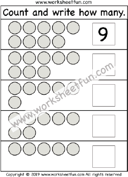 Count – How Many? – One Worksheet / FREE Printable Worksheets ...