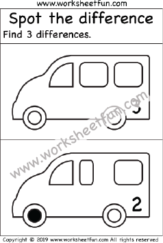 Spot the difference – Van – One Worksheet / FREE Printable Worksheets ...