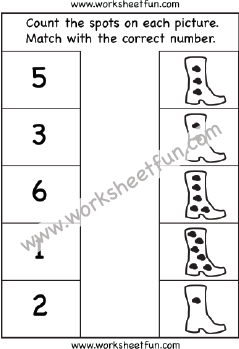 Counting Worksheet – Count the spots on each picture – 1 Worksheet ...