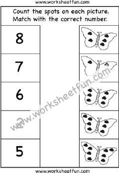 Counting Worksheet – Count the spots on each picture – 1 Worksheet ...