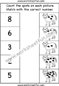 Counting Worksheet – Count the spots on each picture – 1 Worksheet ...