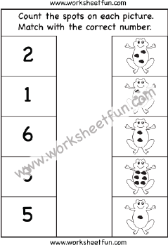Counting Worksheet – Count the spots on each picture – 1 Worksheet ...
