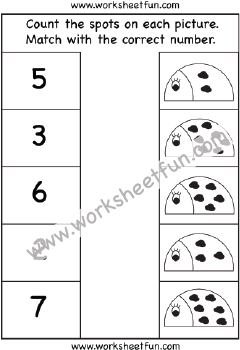Counting Worksheet – Count the spots on each picture – 1 Worksheet ...