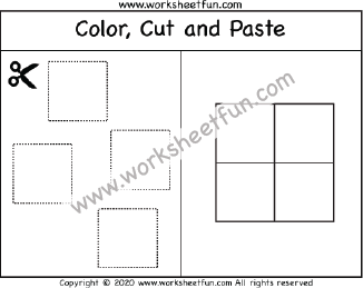 Cut and Paste Shapes – Square – One Worksheet / FREE Printable ...
