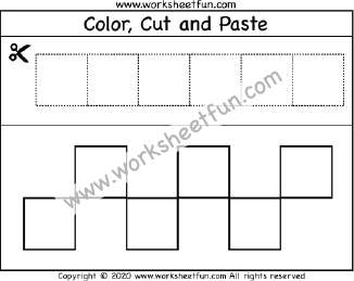 Cut and Paste Shapes – Square – One Worksheet / FREE Printable ...