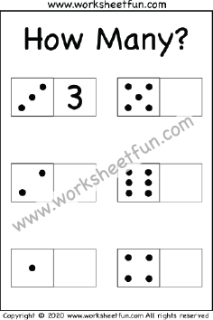 Dice Counting – Count How Many – One Worksheet / FREE Printable ...
