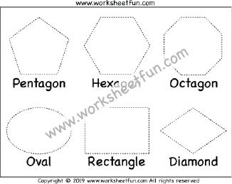 Preschool Shapes -Heart, Star, Circle, Square, Triangle, Pentagon ...