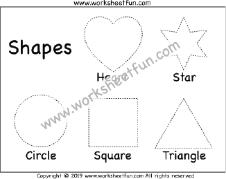 Preschool Shapes -Heart, Star, Circle, Square, Triangle, Pentagon ...