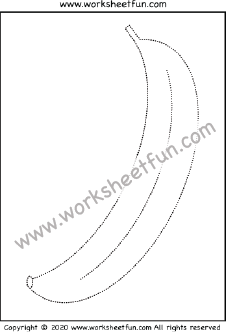 Picture Tracing – Banana – One Worksheet / FREE Printable Worksheets ...