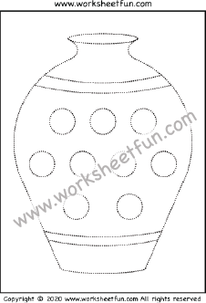 Picture Tracing – Vase – Circles -Two Worksheets / FREE Printable ...